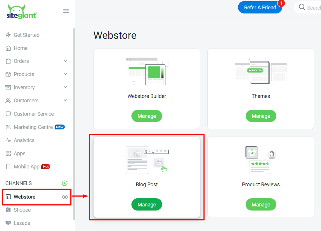 How To Create And Display Blog Post Sitegiant Support Centre
